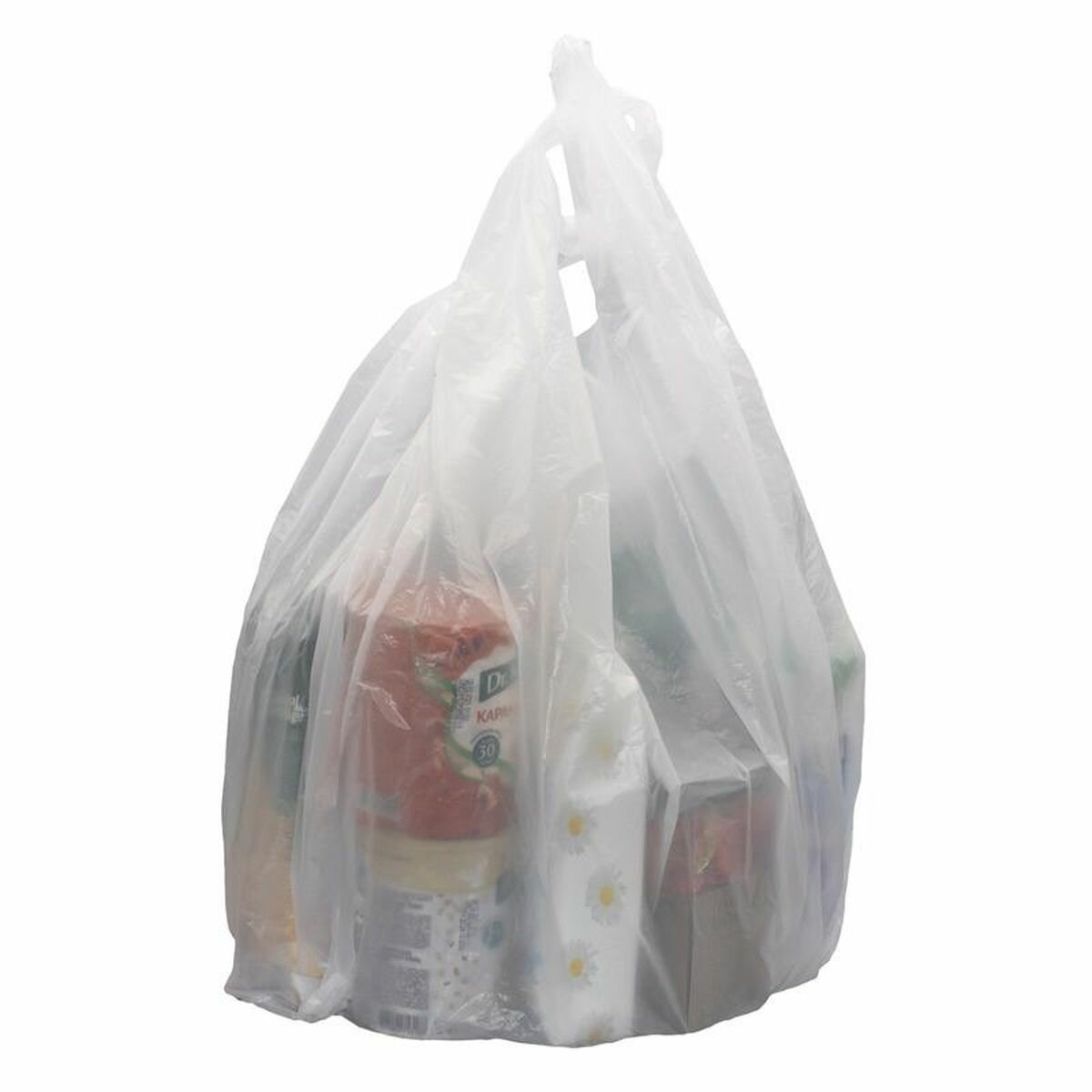 Пакет-майка Артпласт ПНД, 300+16x600мм, 17мкм, белый, 100шт, 10 уп.