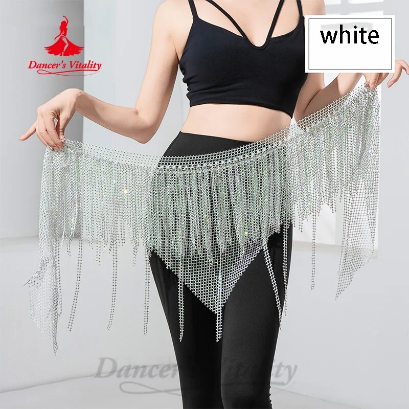 Белый пояс для танца живота Dancer's Vitality