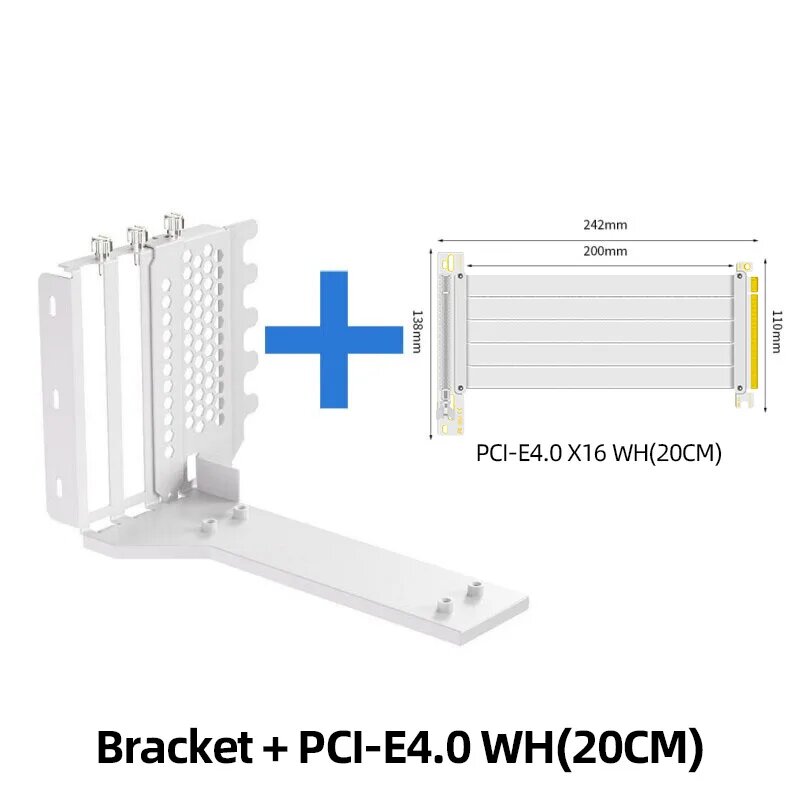 PCI-E 4.0 x16 удлинитель с кронштейном 20см