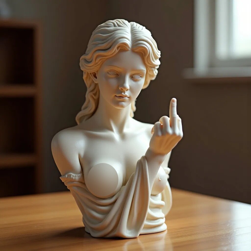 Иronic_resin скульптура Виенской богини: Лучший_way_dodge_eyes в_interior