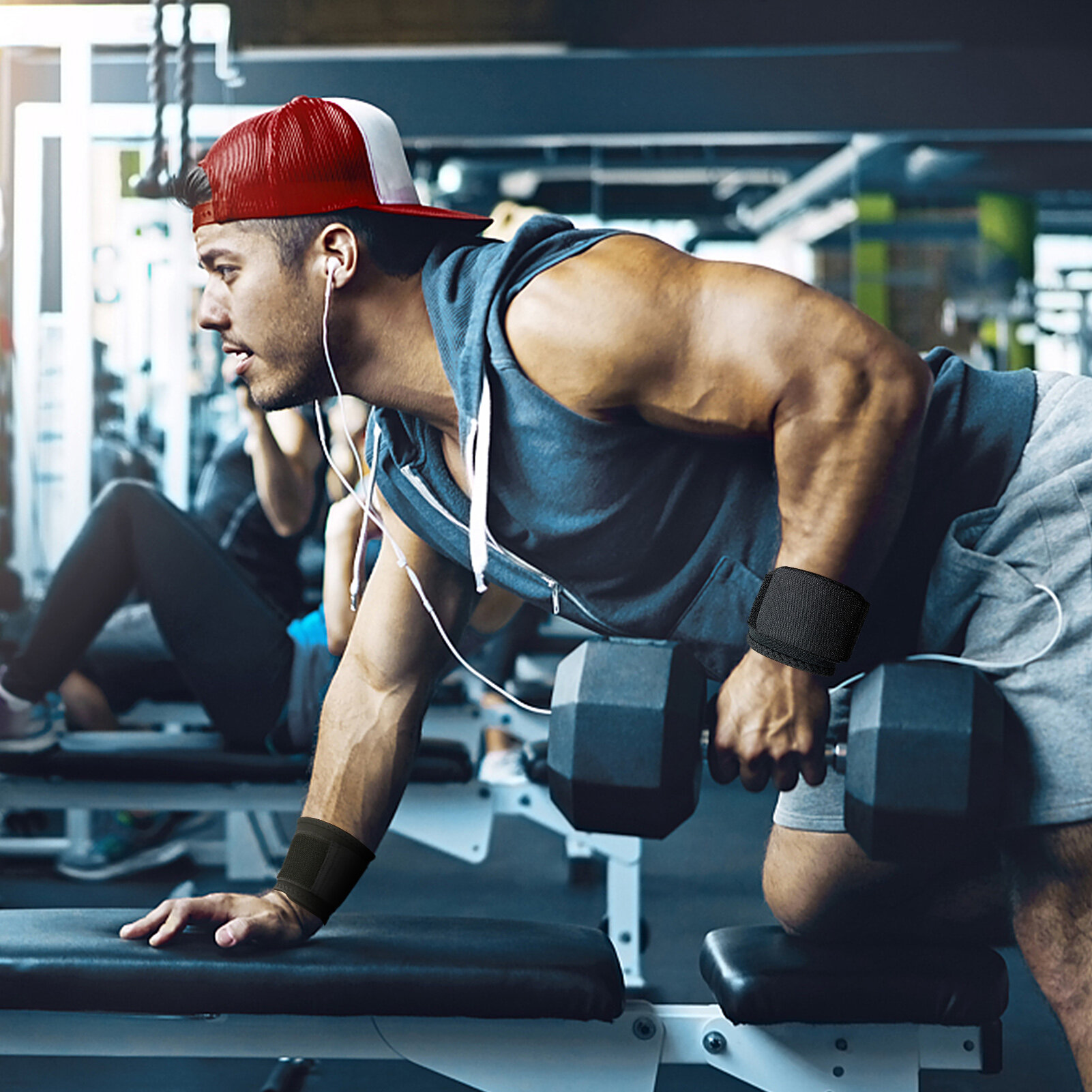 Поддерживающий бандаж для запястья, стабилизатор запястья, регулируемые запястные бандажи, защитные повязки для запястья левой и правой руки для фитнеса, офиса, снятия боли