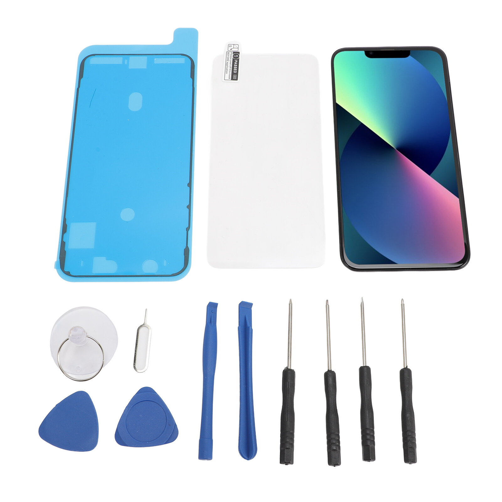 Замена экрана для iPhone X 5,8-дюймового органического светодиодного дисплея с сенсорным экраном и дигитайзером, включая защитную пленку и набор инструментов для ремонта.