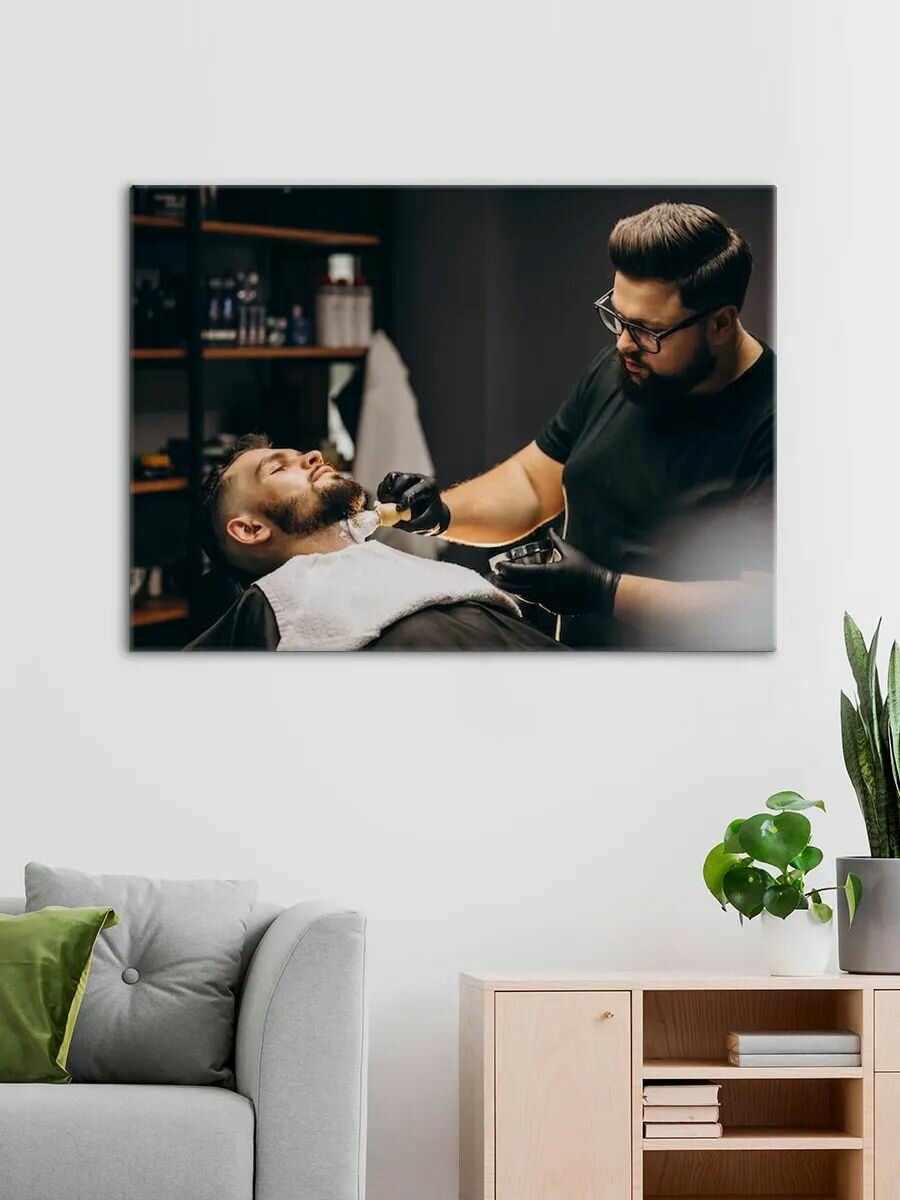 Картина на стену "Барбершоп", 40х30 см
