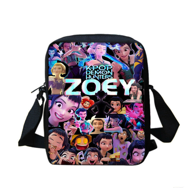 Сумка через плечо кпоп demon hunters стильная с принтом для молодежной моды стиль 21