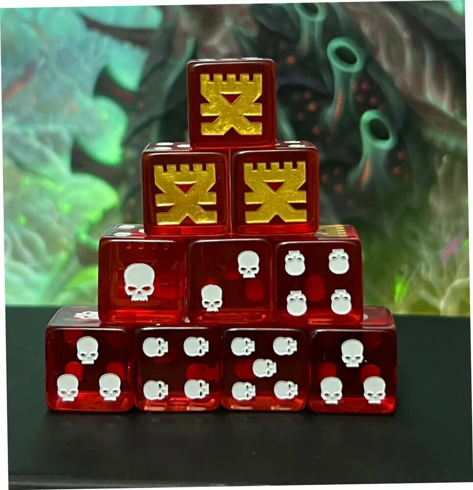 Дайсы d6 "Кхорн" Warhammer 40K набор 20шт