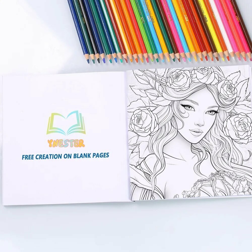 Книжка-раскраска цветочная фея, Альбом для рисования эльфы, высокое качество Книга каракулей 30 см*21 см, подходит для раскрашивания как взрослыми, так и детьми