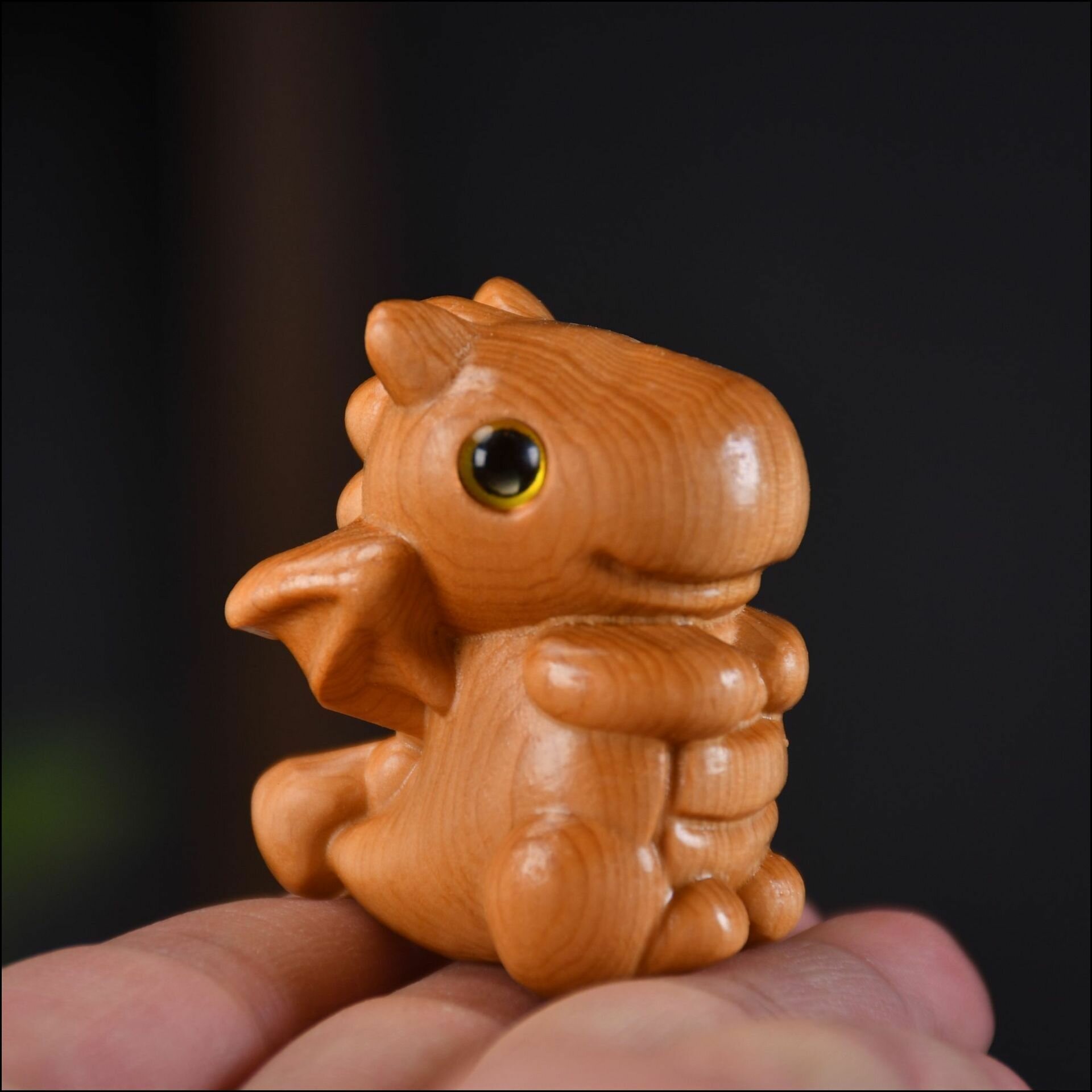 Резьба по сандаловому дереву, маленькая статуэтка летающего дракона, домашний орнамент