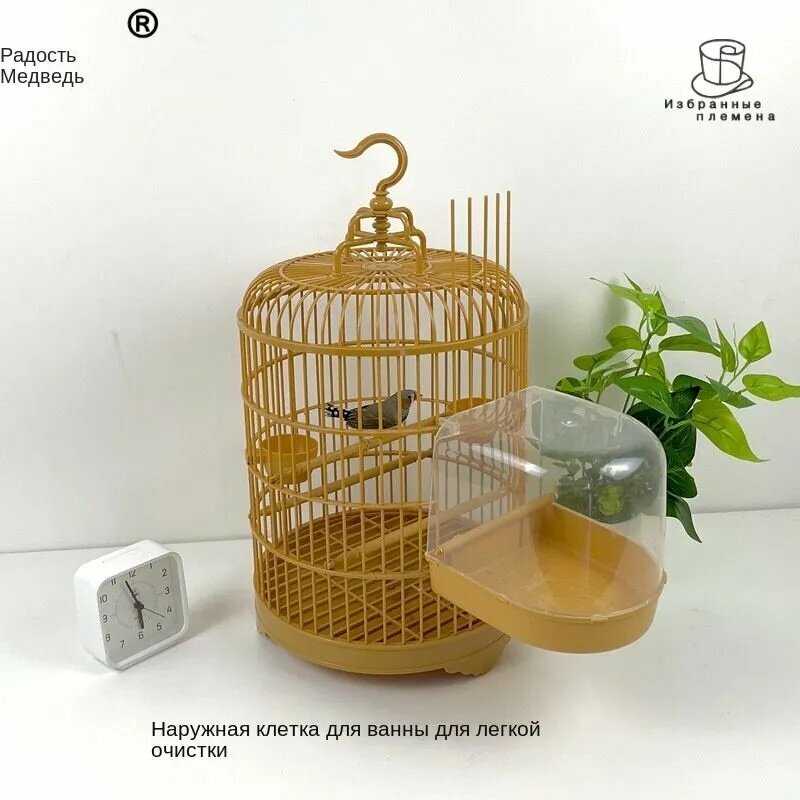 Винтажная подвесная антикварная клетка для домашних птиц