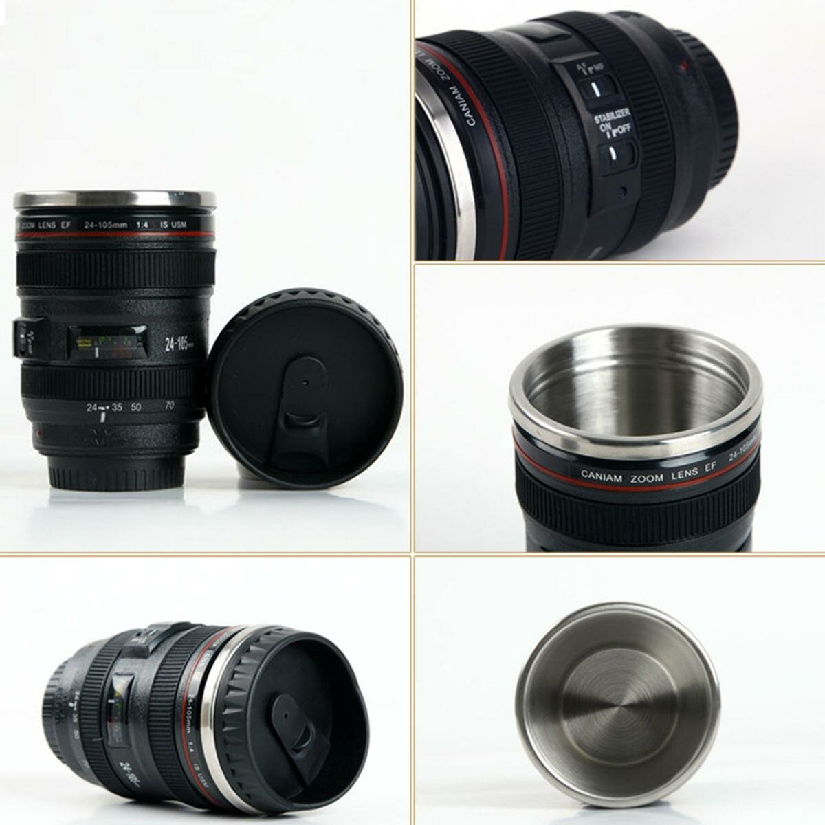 Чашка для кофе Green Home, нескользящая, креативная, в форме объектива камеры, чашка для воды