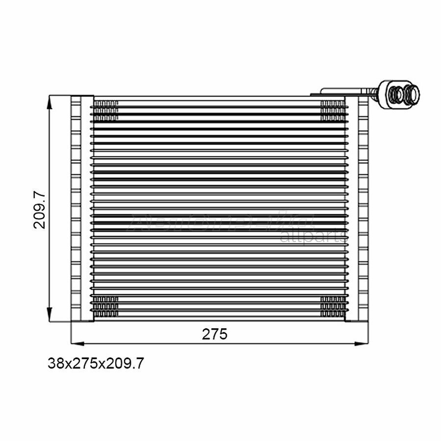 SAT ST-433-0028 Испаритель кондиционера Toyota Ractis 10-16 / Vitz 10-20