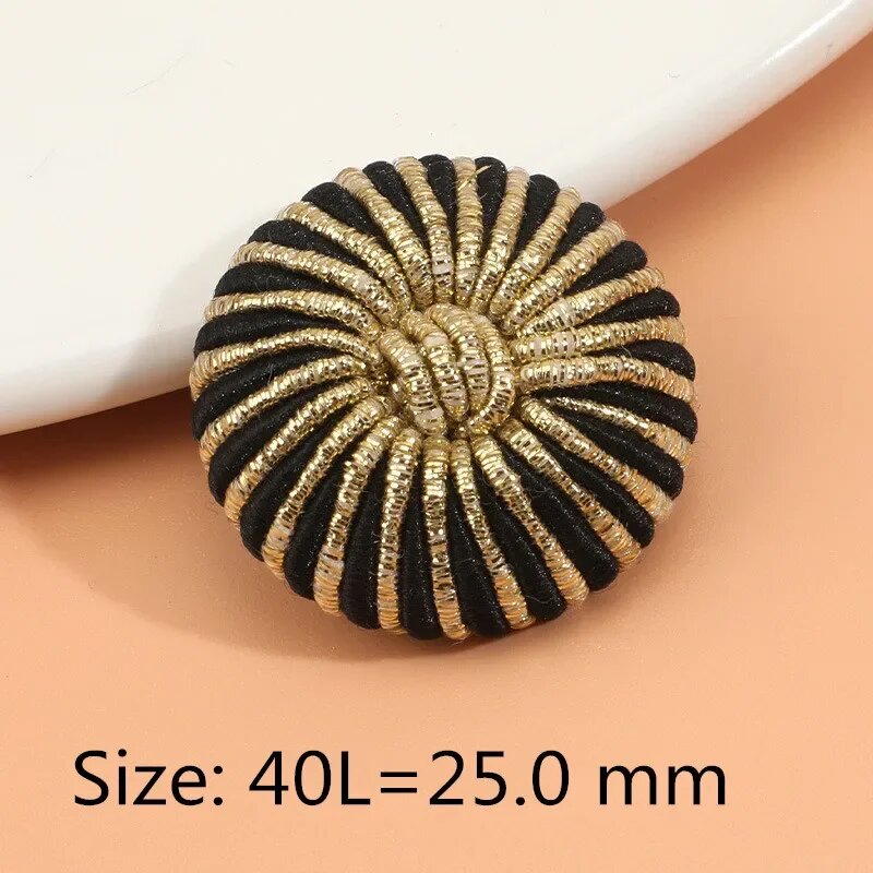 Комплект из 5 золотых китайских кнопок для одежды 3