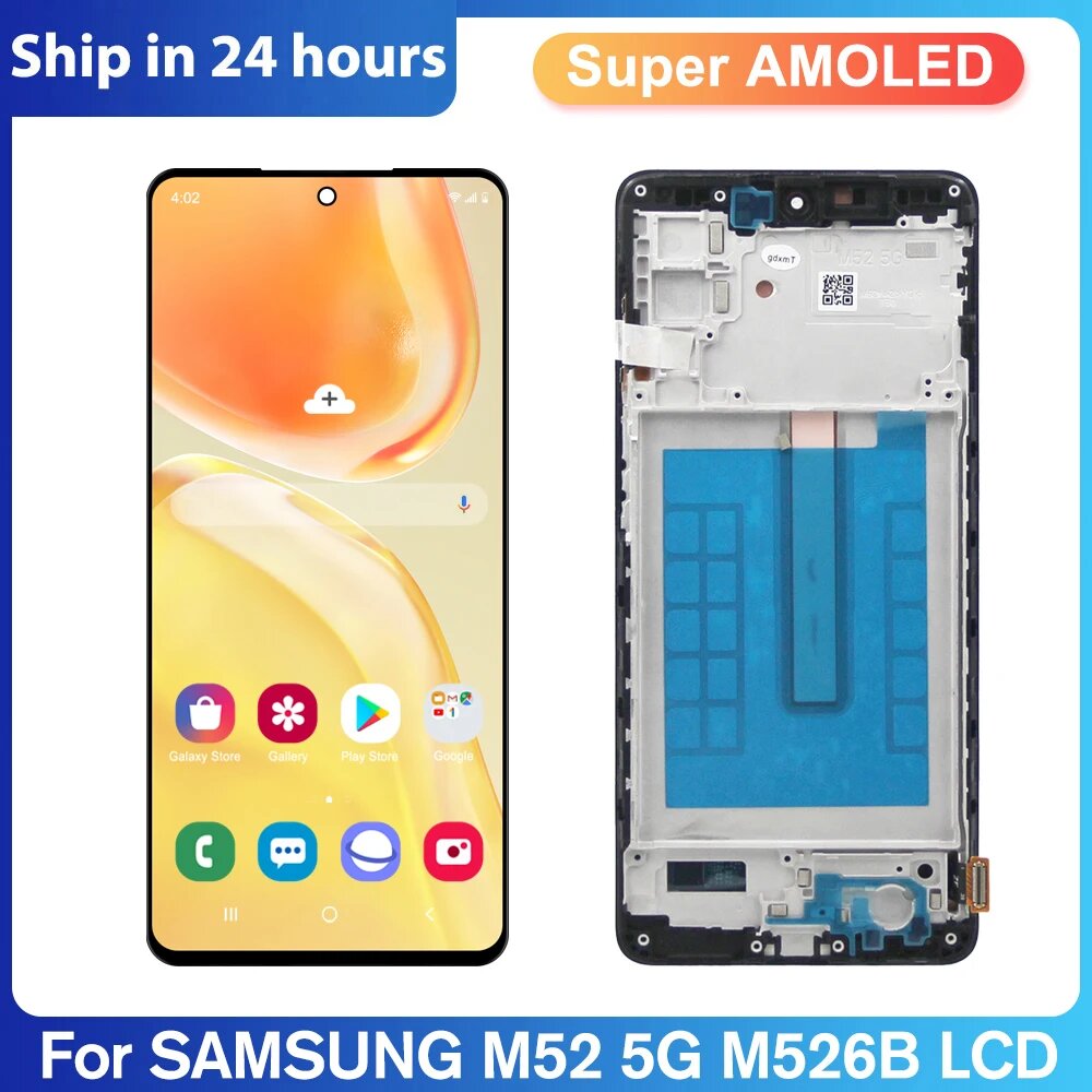 6,7-дюймовый экран M52 5G для Samsung Galaxy M52 5G M526B/DS ЖК-дисплей с цифровым сенсорным экраном, прочные запасные части.