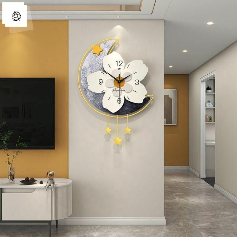 Круглые настенные часы в стиле современный минимализм с металлическим корпусом для гостиной