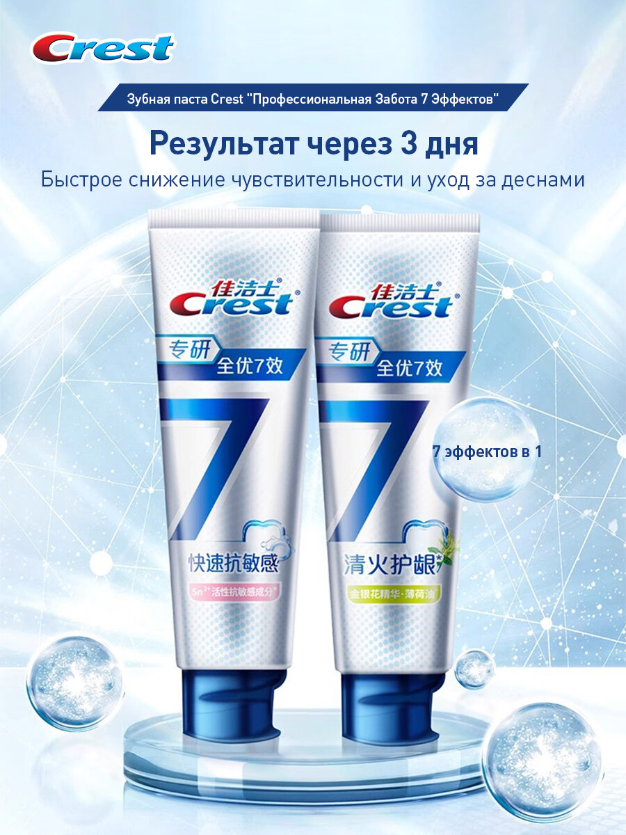 Отбеливание Зубная паста Crest 7-в-1 Двойная упаковка 120 г*2(2)