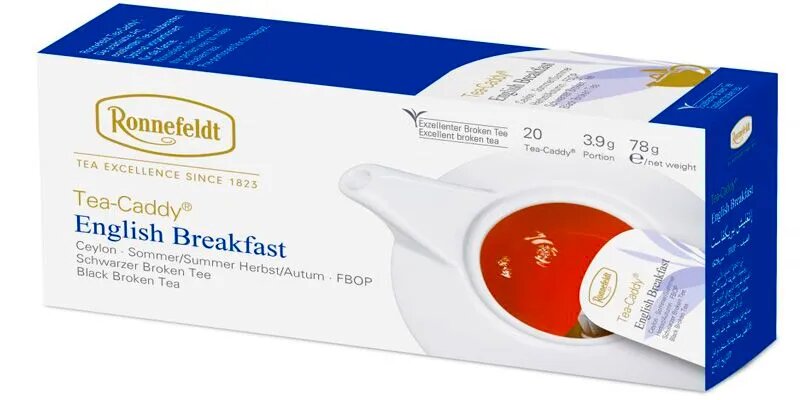 Чай черный Ronnefeldt Tea-Caddy English Breakfast (Английский завтрак), 3,9гр x20 пакетиков Арт. 13050