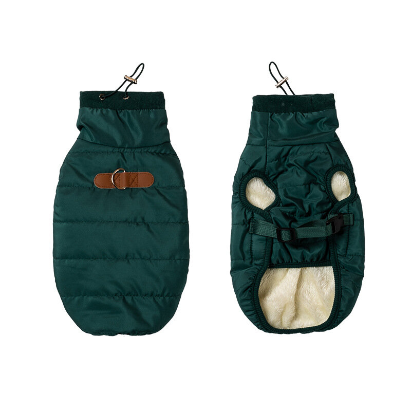 2025 новая зимняя собака хлопковая одежда Schnauzer traction ring walking dog jacket cold warm dog clothes