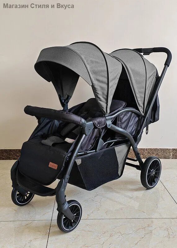 Всесезонная прогулочная коляска для двойни