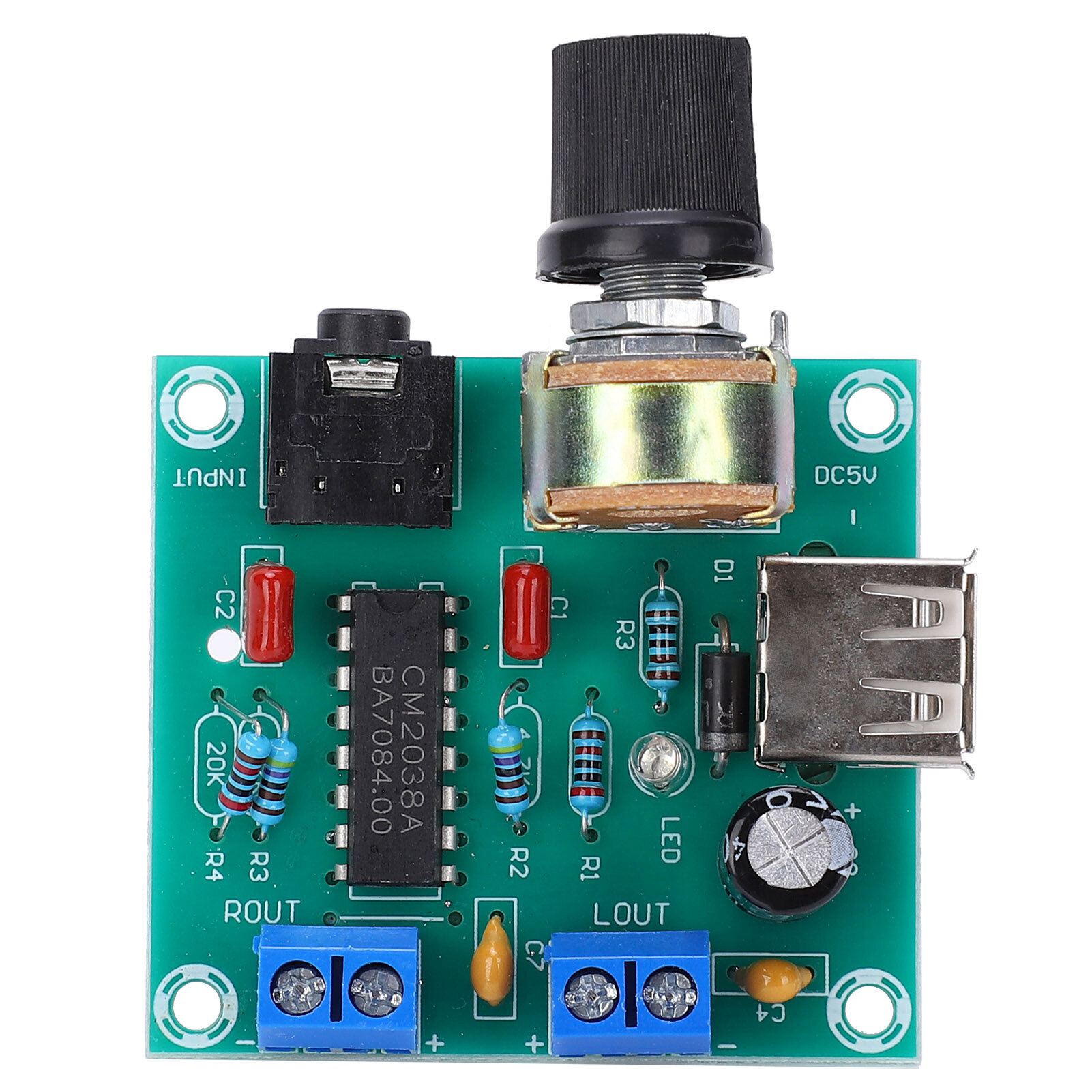 Модуль платы усилителя USB со встроенной схемой защиты от перегрева PM CM2038 DC26V