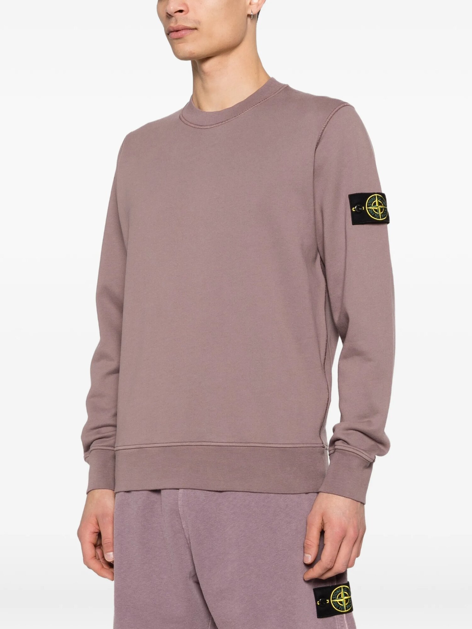 Толстовка Stone Island Logo-patch sweatshirt, размер S, , розовый — фото 1