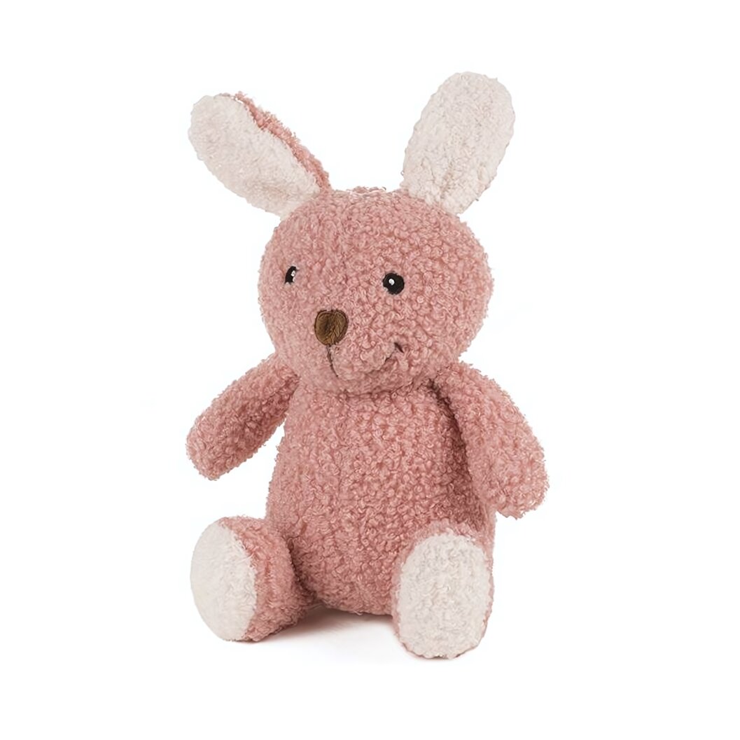 Мягкая игрушка кролик Лола 19см, розовый с белыми ушами, для детей и игрового досуга
