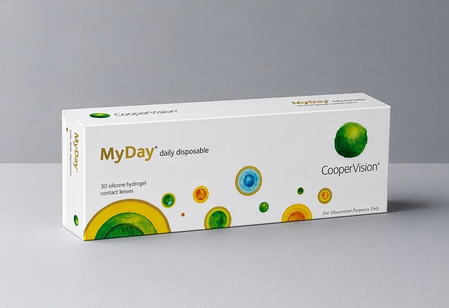 Однодневные контактные линзы MyDay daily disposable 30 шт. (BC 8,4; D -1,00)