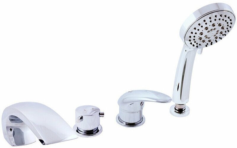 Смеситель на борт ванны Rav Slezak Dunaj D472.5P Хром, современный стиль