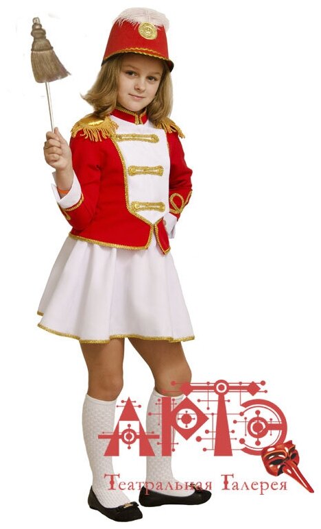 Костюм "Мажоретка" (Цв: Красный-Белый Размер: 34)