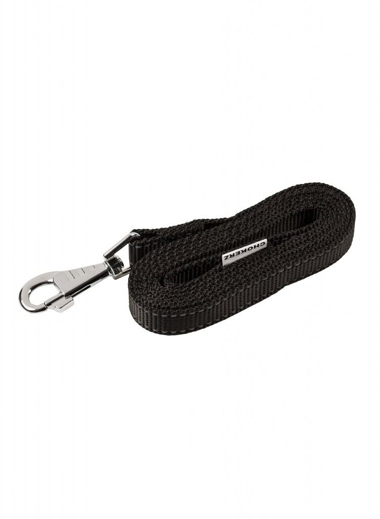 Поводок для собак капроновый CHOKERZ со светоотражающей лентой. Длина 2 м. Ширина 25 мм.