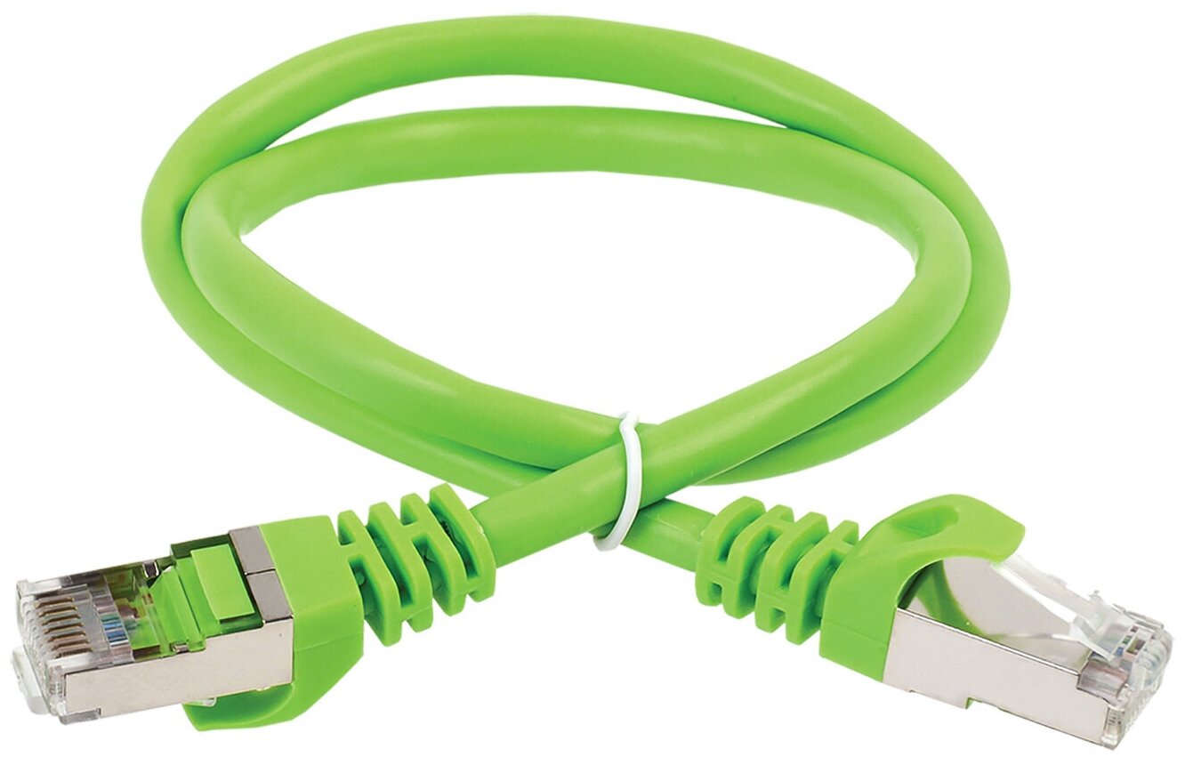 Патч-корд ITK PC02-C5EFL-5M вилка RJ-45-вилка RJ-45 кат.5е 5м зеленый LSZH