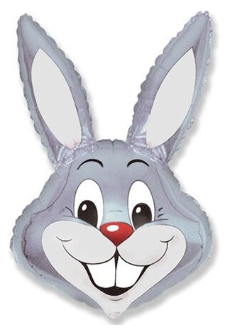 Шар (35'/89 см) Фигура, Заяц, Серый, 1 шт.