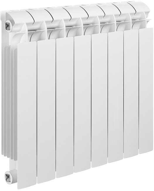 Радиатор биметаллический Global Style Plus 500 мм 8 секций 1" боковое подключение белый