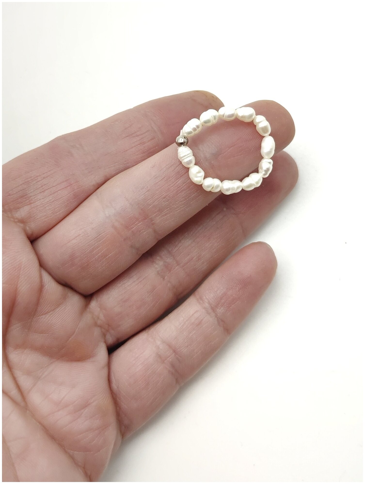 Кольцо HRUSTALEK, жемчуг пресноводный