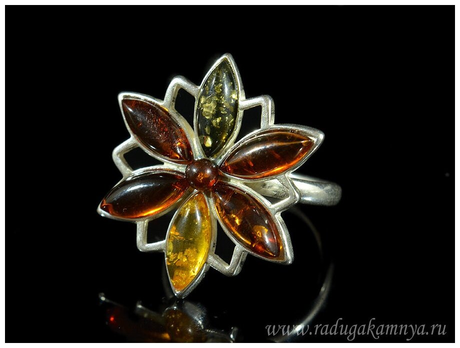 Кольцо, янтарь