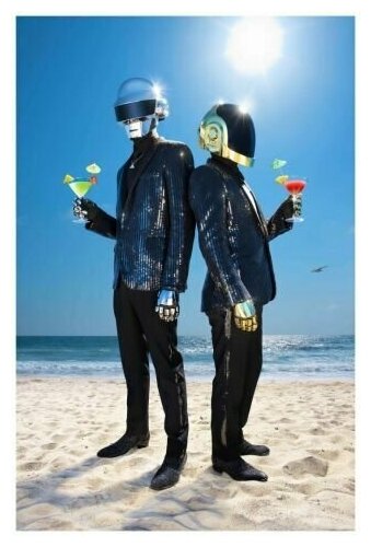 Плакат, постер Daft Punk, Дафт Панк на бумаге, размер 30х42см