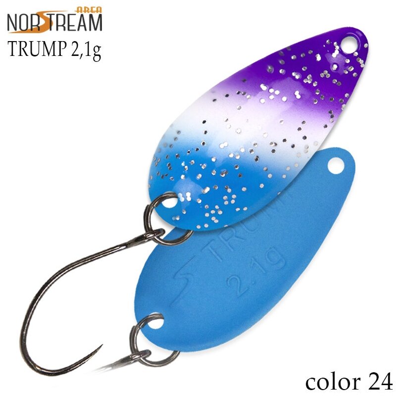Блесна колеблющаяся для рыбалки на форель, щуку, окуня/ колебалка для зимней и летней ловли хищных рыб. Norstream TRUMP 2,1 г код цв. 24