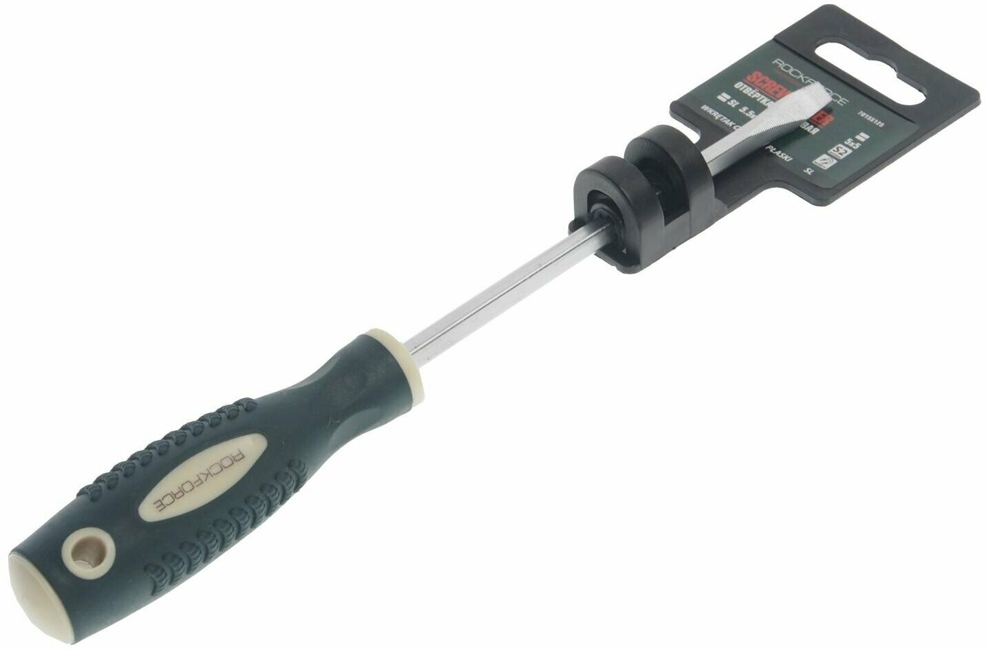 Отвертка шлицевая магнитная S2 SL5.5х125мм ROCKFORCE