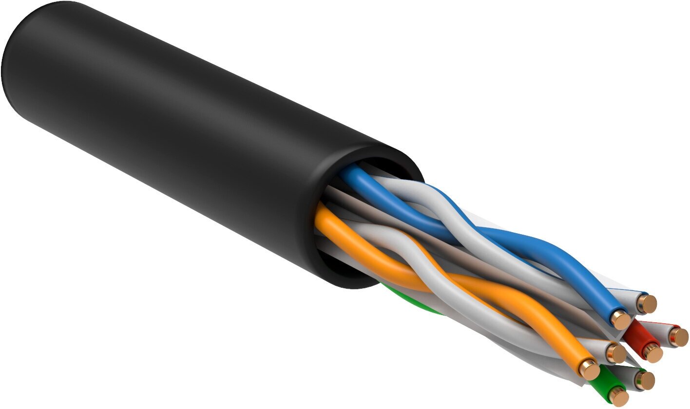 Кабель информационный ITK LC3-C604-139 кат.6 U/UTP не экранированный 4X2X23AWG LDPE внешний 305м чер