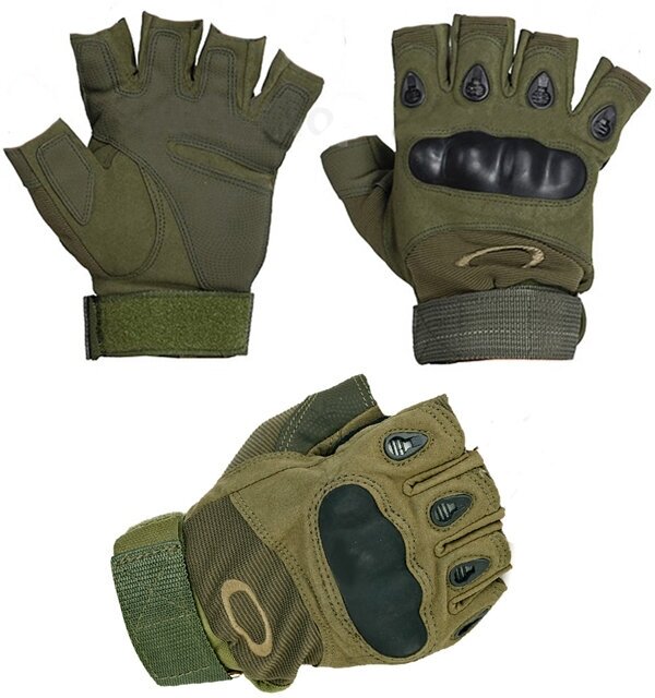 Перчатки тактические беспалые олива размер L