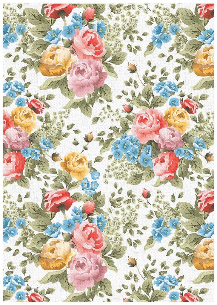 PEPPY ткань для пэчворка Версальские сады 50x55 см 100% хлопок белый ВС-09 Белая версия