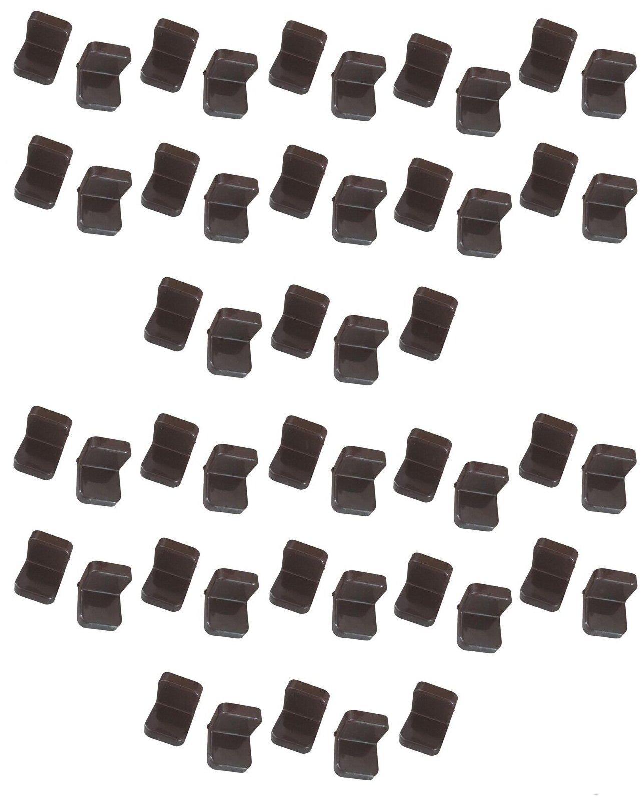 Уголок крепежный 20х20 с пластиковой крышкой, венге, 50 штук.