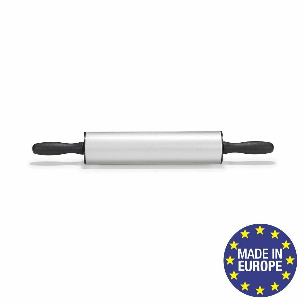 Скалка металлическая c антипригарным покрытием Patisse Silver 44х6 см