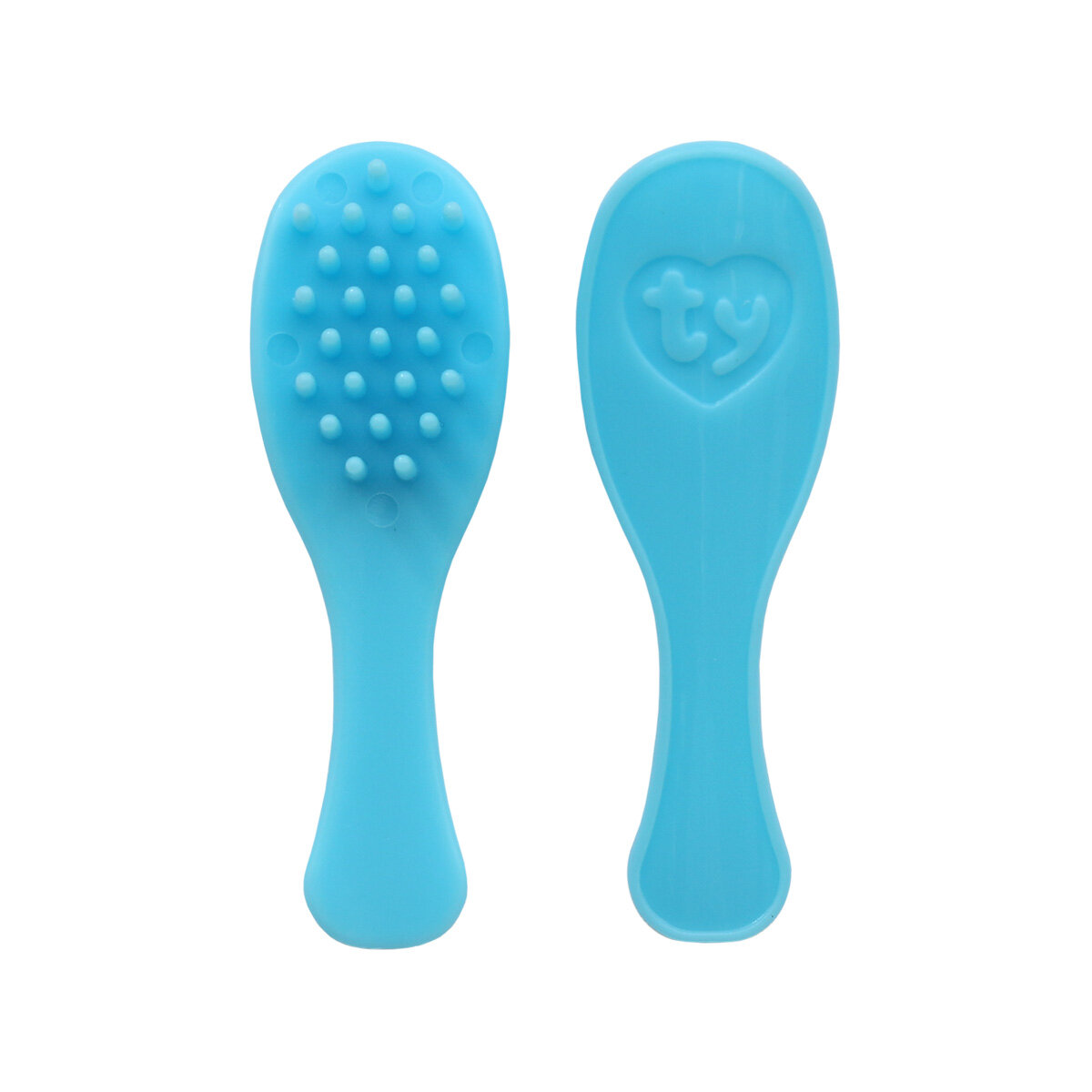 Расческа-щетка для куклы, 4,9*1,5 см, пластик, 5 шт, голубая, Айрис