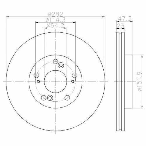 Тормозной диск передний Mintex MDC1567
