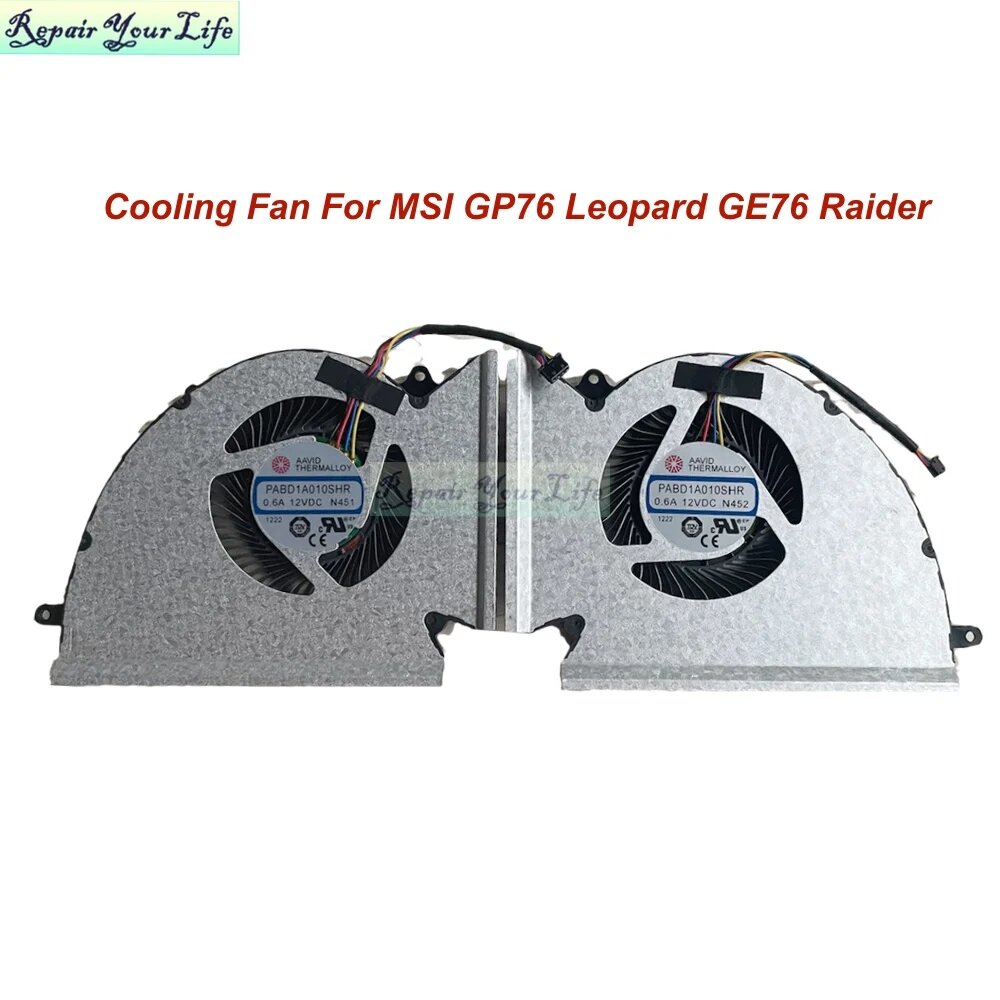 Вентилятор охлаждения MSI GP76 Leopard GE76 Raider, CPU GPU