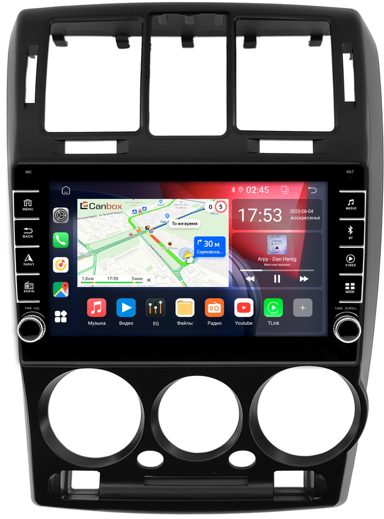Штатная магнитола Canbox BGT9-1321 для Hyundai Getz 2002-2011 (черная) на Android 10 (IPS, DSP, CarPlay)