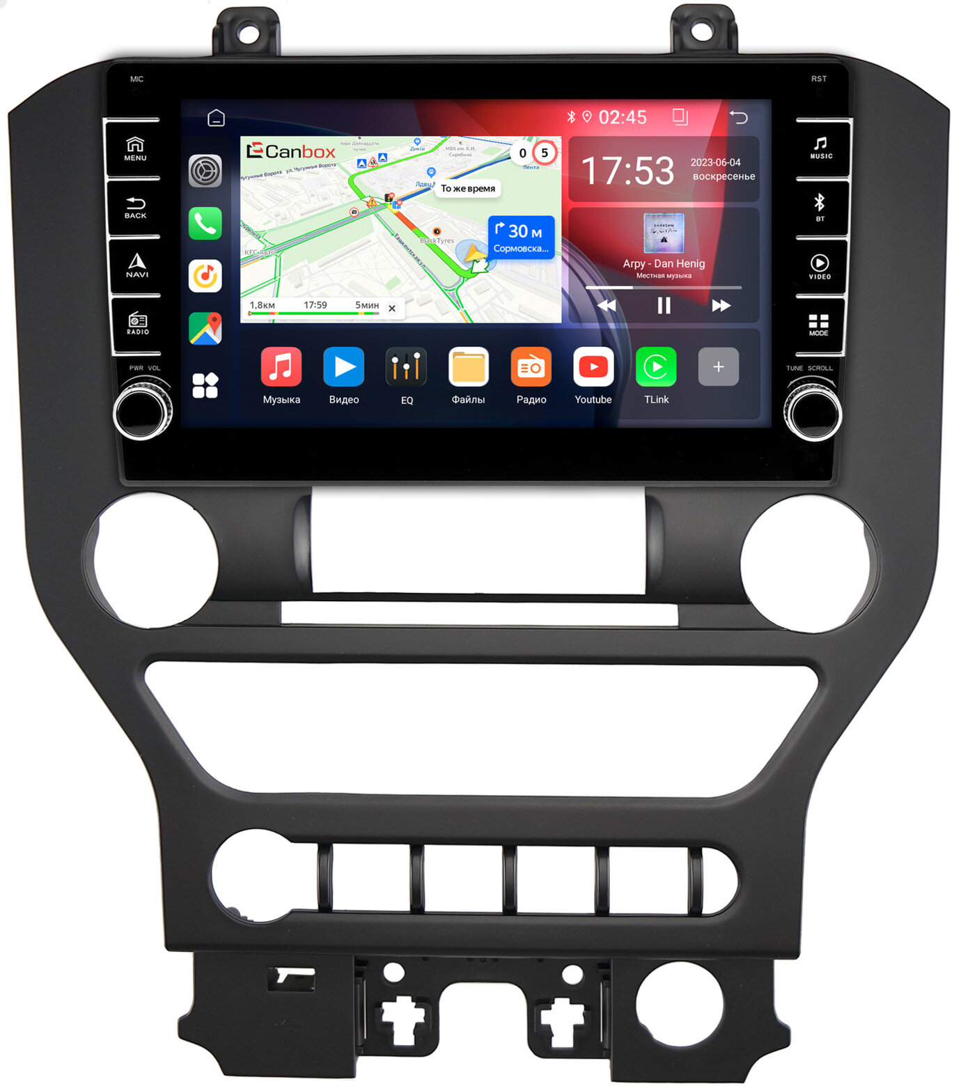 Штатная магнитола Ford Mustang 6 2014-2023 (Тип A) Canbox BGTR9-662 4/64 Android 10 (IPS, DSP, CarPlay)