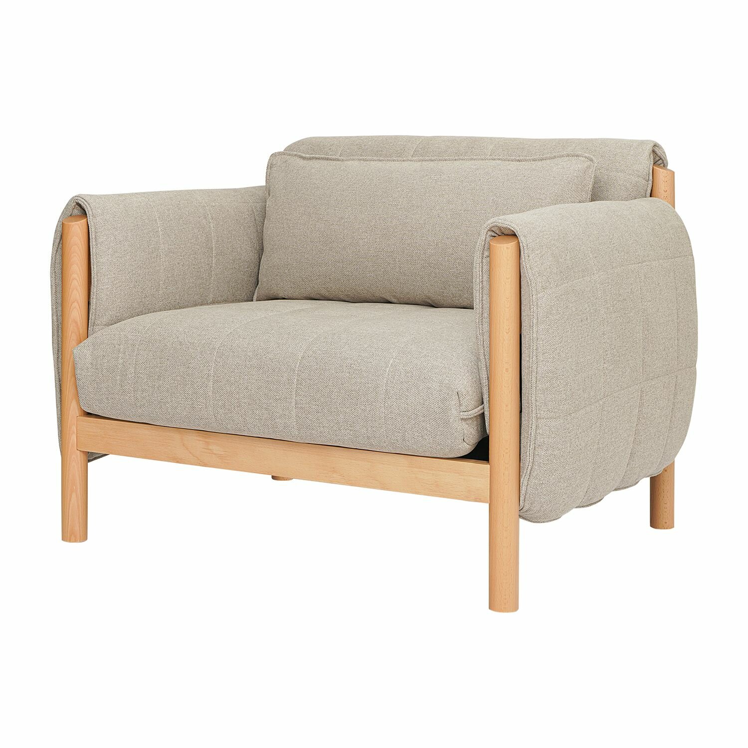 Лаунж-кресло Noak, рогожка, бежевое