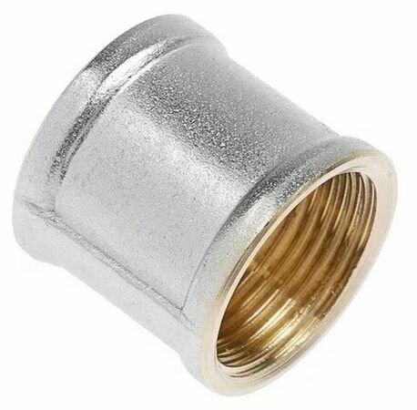 Муфта никелированная латунь 1/2" внутренняя резьба TIM SF022N