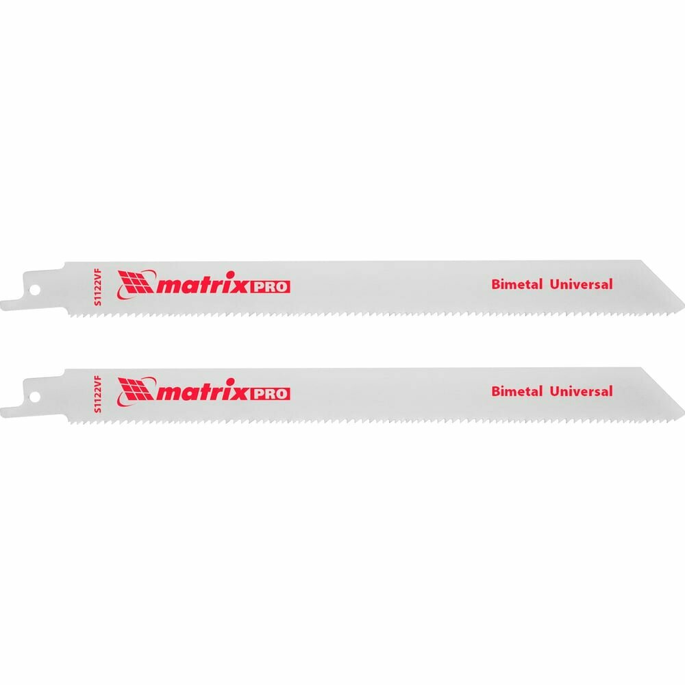 Полотна универсальные для сабельной пилы S1122VF (227х200 мм, 1,8-2,5 мм, 2 шт.) MATRIX 782002, из дерева