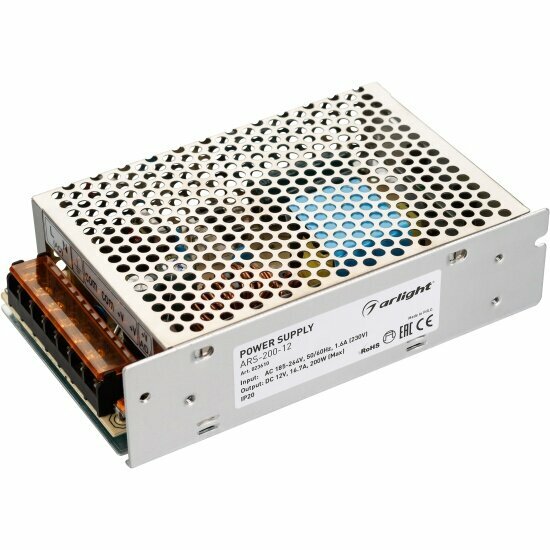 Блок питания Arlight ARS-200-12 12V 200W *20 IP 16.7A 023610